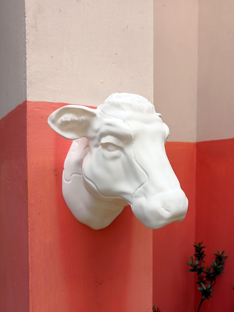 Cow Head Wall Mount 3d Printing STL File - Etsy