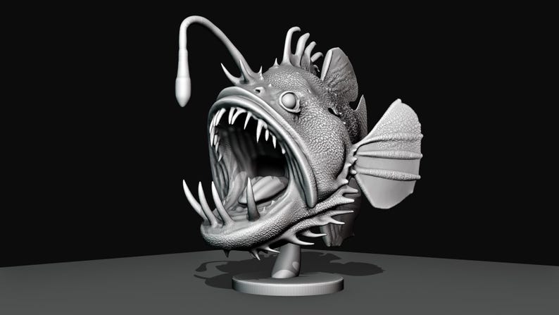 Anglerfish Mouth Open 3d Printing STL File - Etsy