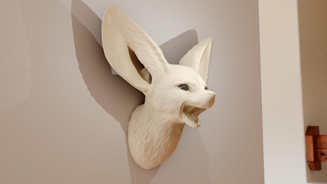 Fennec Fox Head Screaming Wall Mount 3d Printing STL File - Etsy