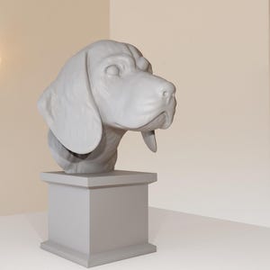 Beagle Dog Head Bust 3d Printing STL File - Etsy