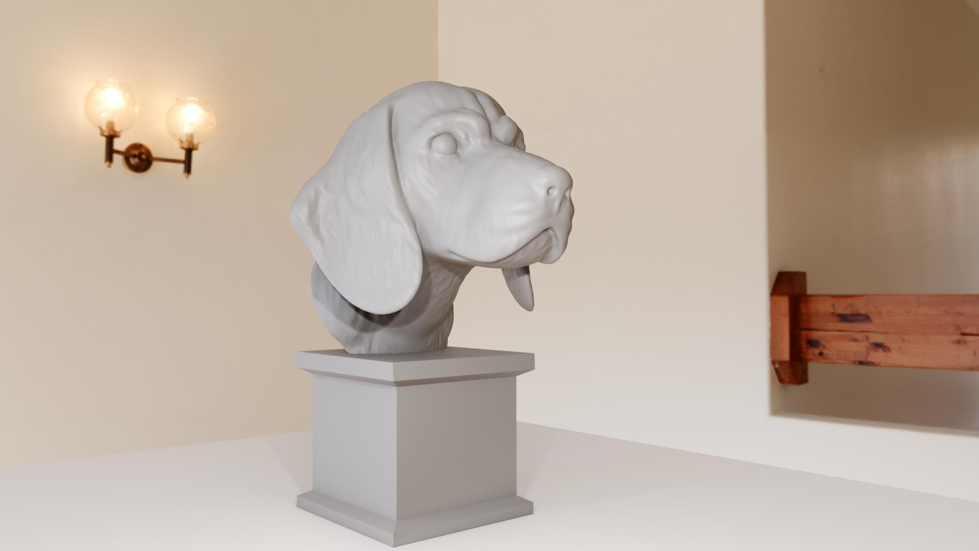 Beagle Dog Head Bust 3d Printing STL File - Etsy