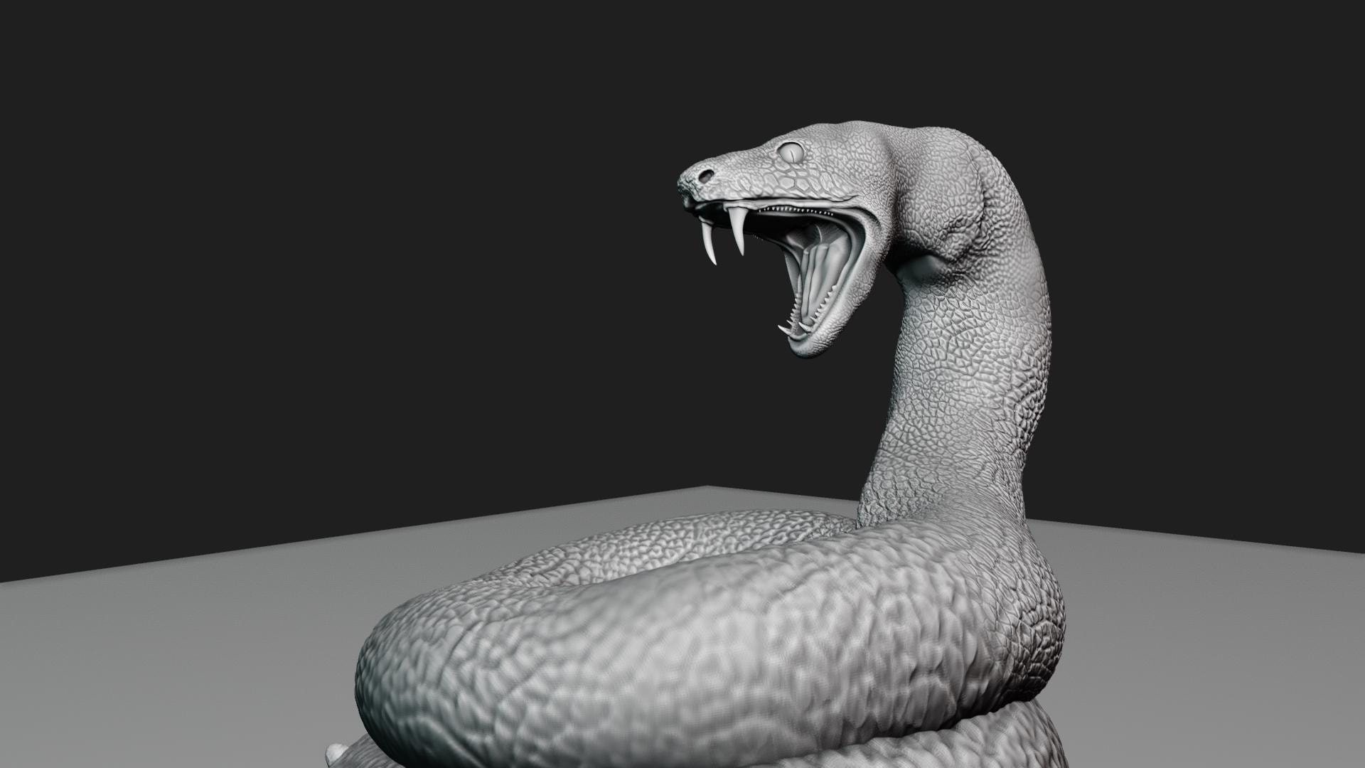 Anaconda Roaring Coiled up 3d Printing STL File - Etsy
