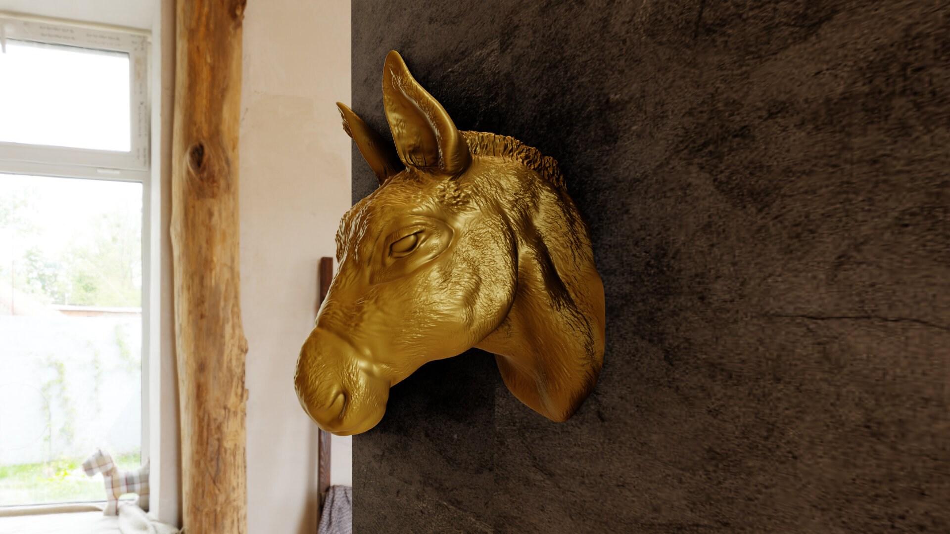 Donkey Head Wall Mount 3d Printing STL File - Etsy