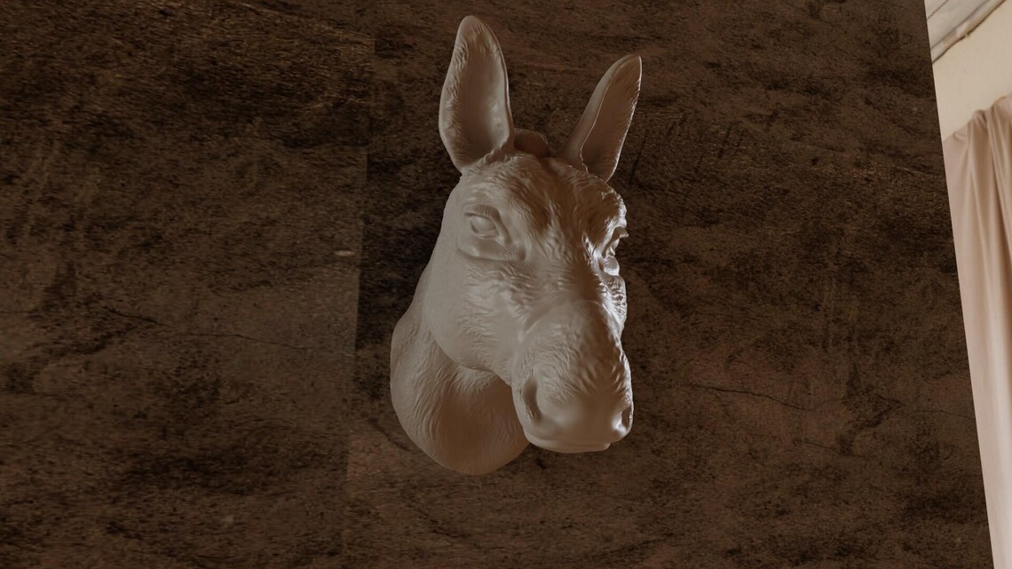 Donkey Head Wall Mount 3d Printing STL File - Etsy