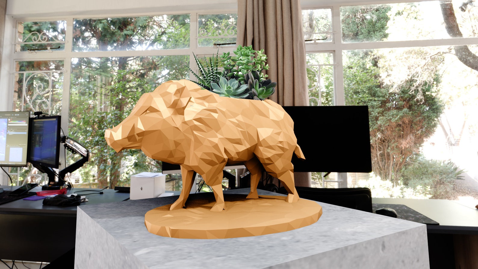 Wild Boar Low Poly Planter 3d Printing STL File - Etsy
