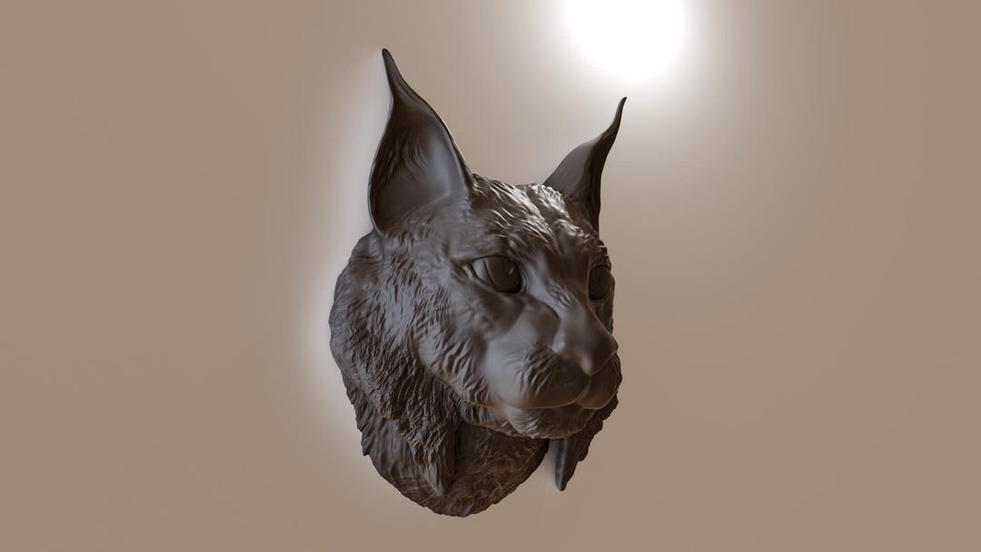 Lynx Head Wall Mount Decor 3d Printing STL File - Etsy