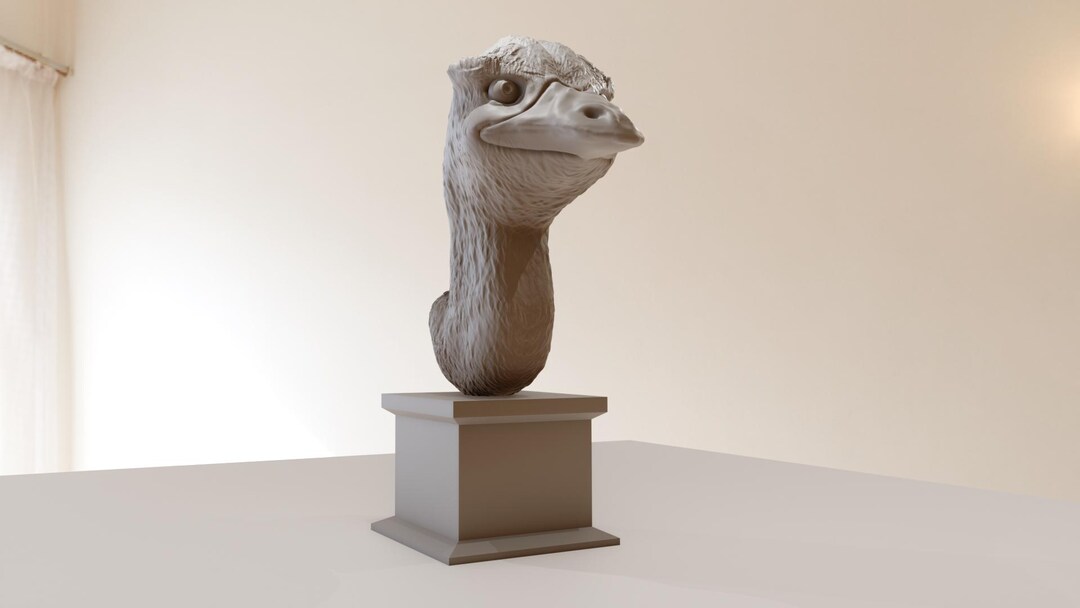 Emu Bird Bust 3d Printing STL File - Etsy