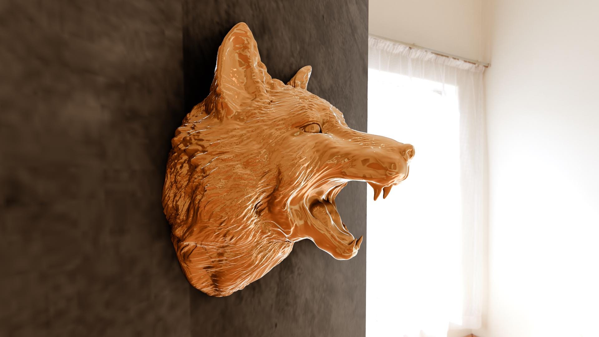 Fox Roaring Wall Mount Stl 3d Printing STL File - Etsy