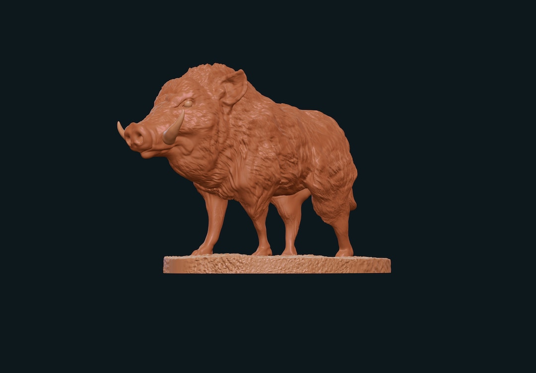Wild Boar Standing 3d Printing STL File - Etsy
