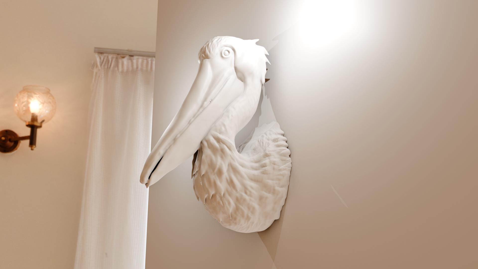 Pelican Head Wall Mount 3d Printing STL File - Etsy