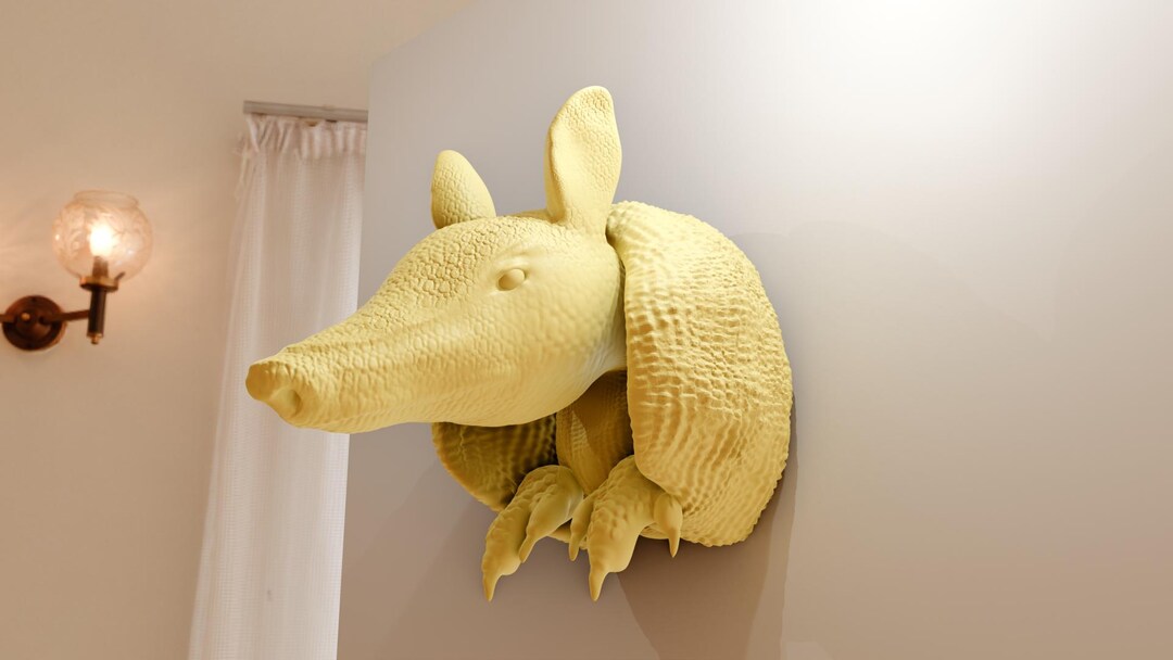 Armadillo Head Wall Mount 3d Printing STL File - Etsy