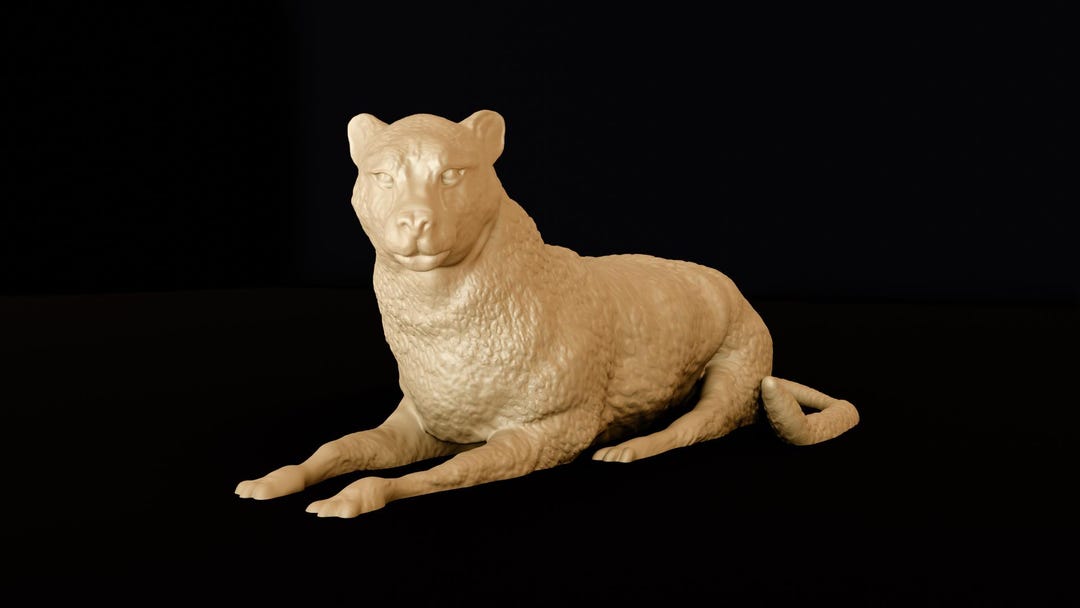 Cheetah Sitting on Four 3d Printing STL File - Etsy