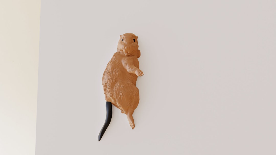 Beaver Hanging Wall Mount Decor STL File - Etsy