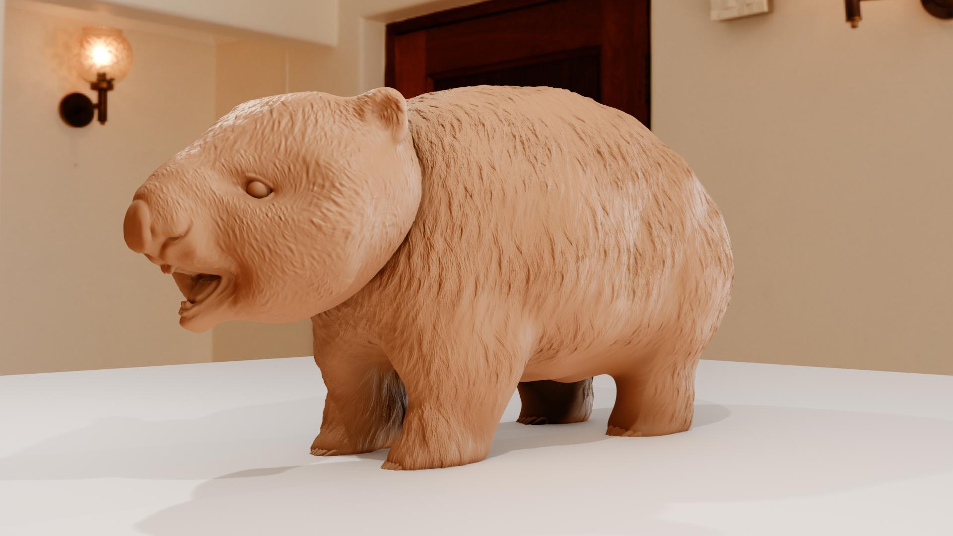 Wombat Smiling Cute 3d Printing STL File - Etsy