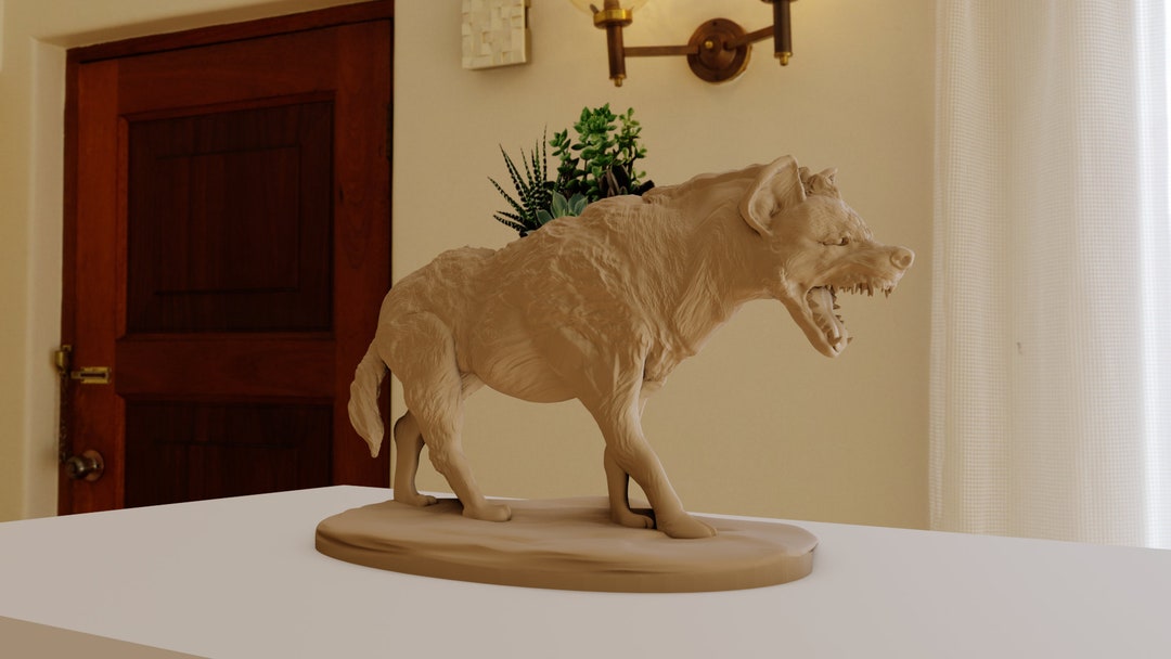 Hyena Walking Flower Vase Planter Pot 3d Printing STL File - Etsy