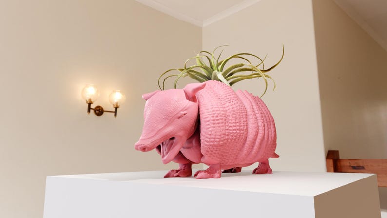 Armadillo Mouth Open Planter Pot Flower Vase 3d Printing STL File - Etsy