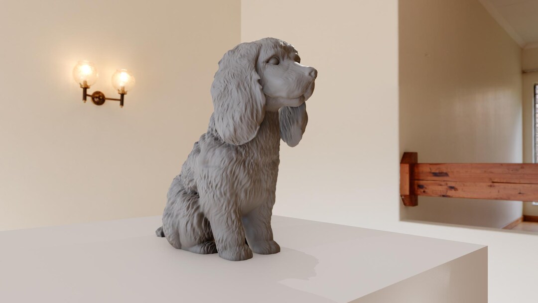 Cocker Spaniel Sitting 3d Printing STL File - Etsy