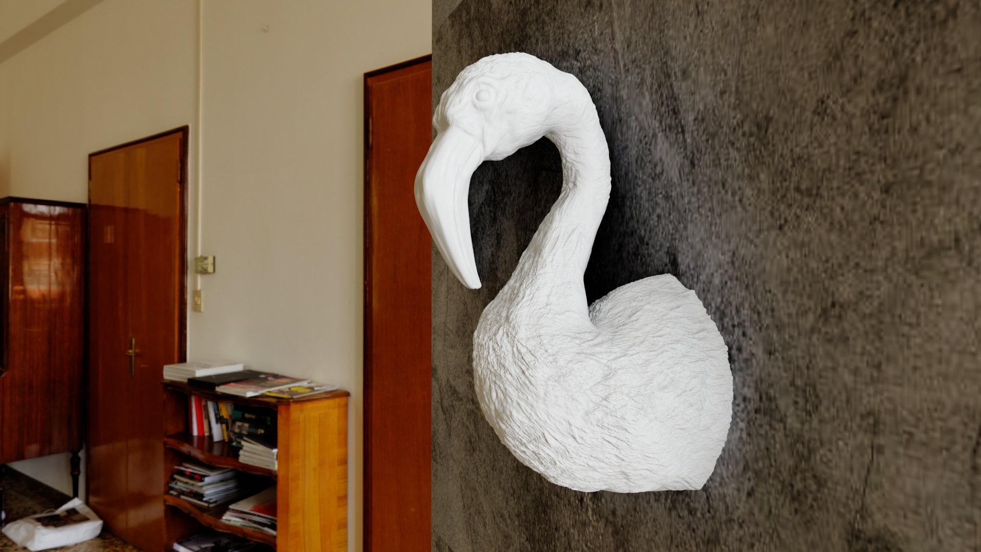 Flamingo Head Wall Mount 3d Printing STL File - Etsy