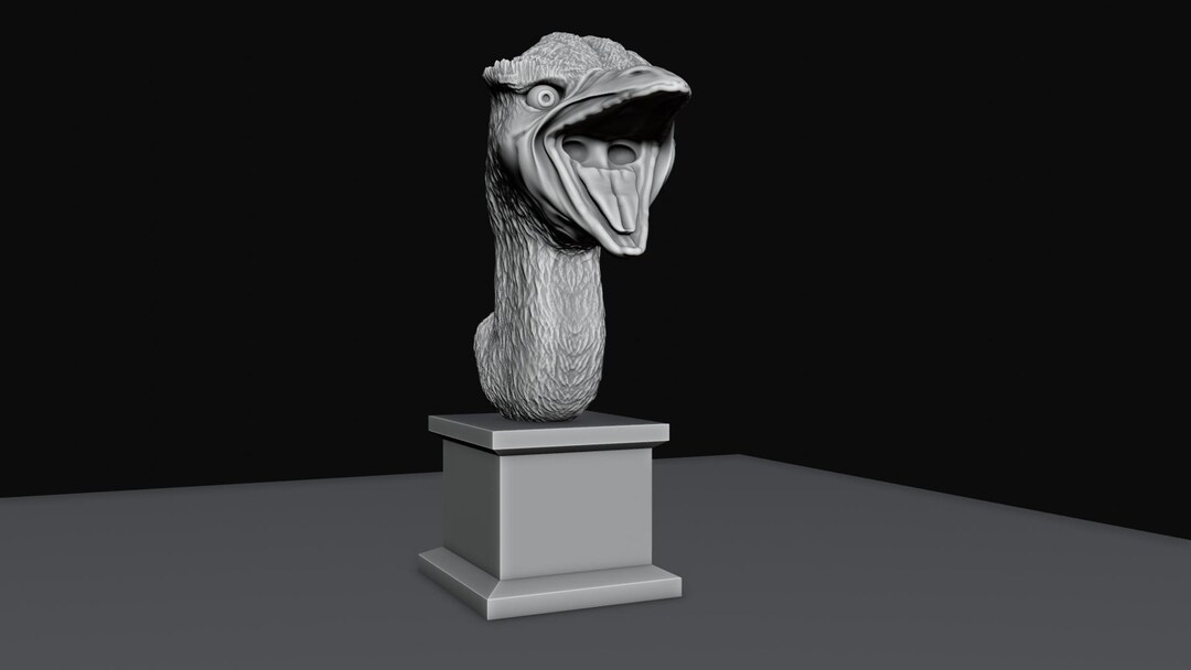 Emu Bird Bust Screaming 3d Printing STL File - Etsy