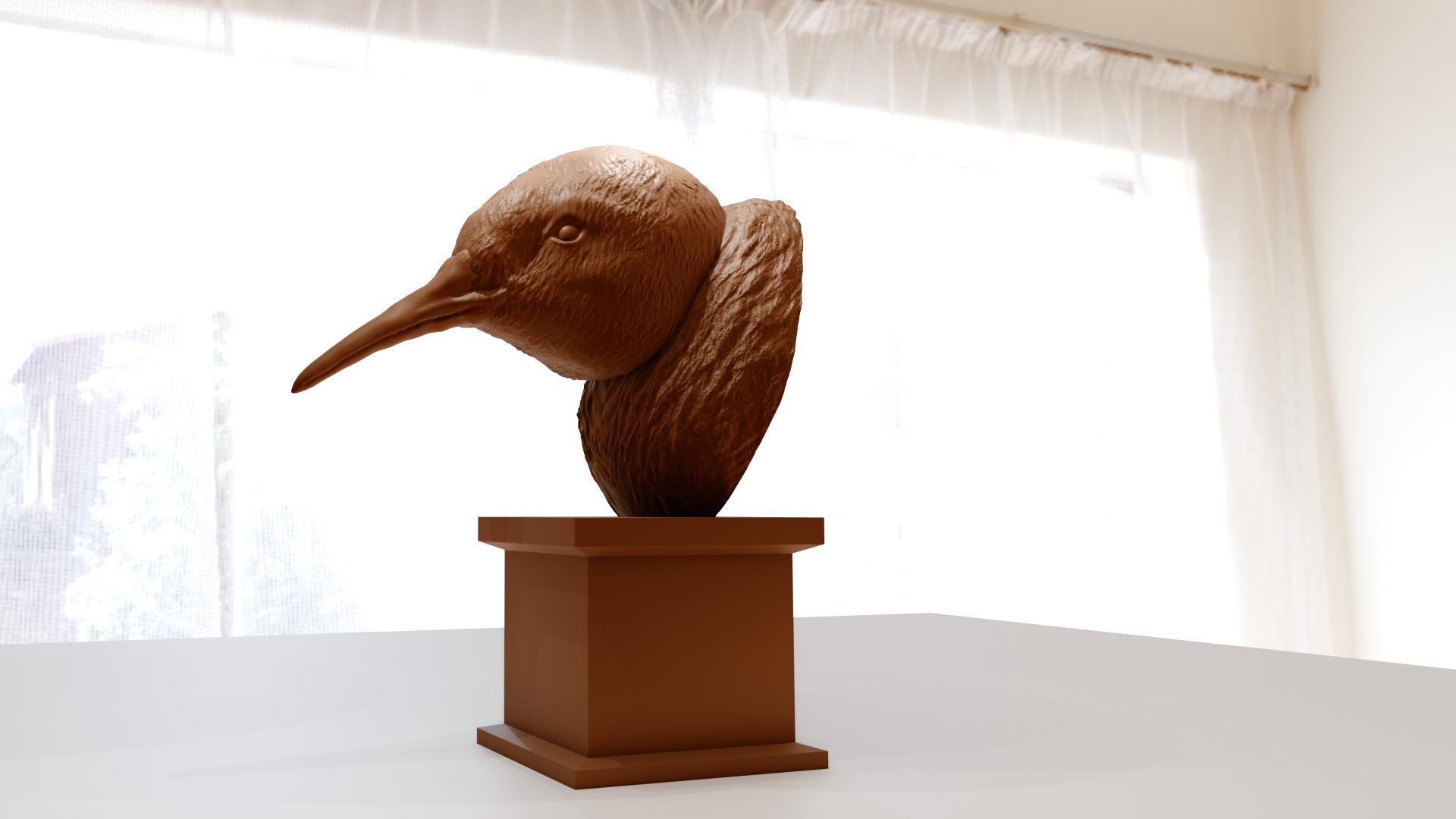 Kiwi Bird Bust 3d Printing STL File - Etsy