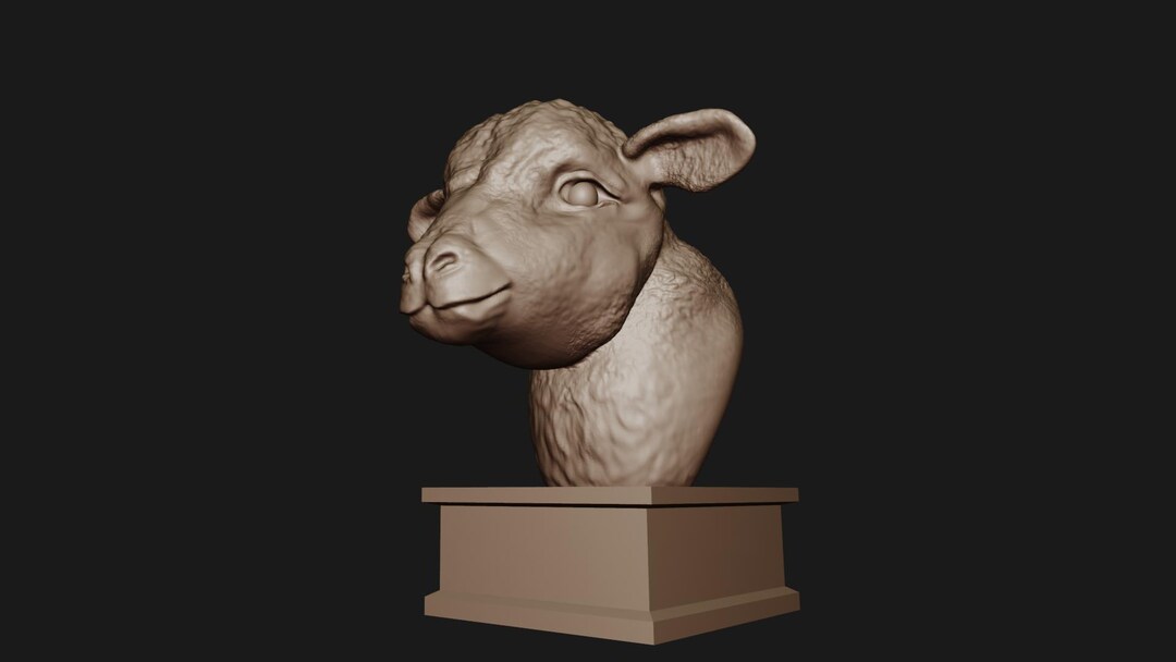 Goat Bust Statue 3d Printing STL File - Etsy