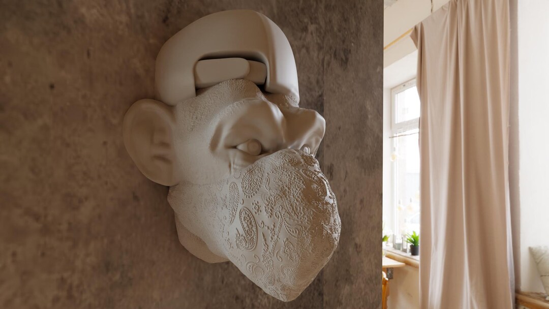 Monkey Gangster Head NFT Wall Mount 3d Printing STL File - Etsy