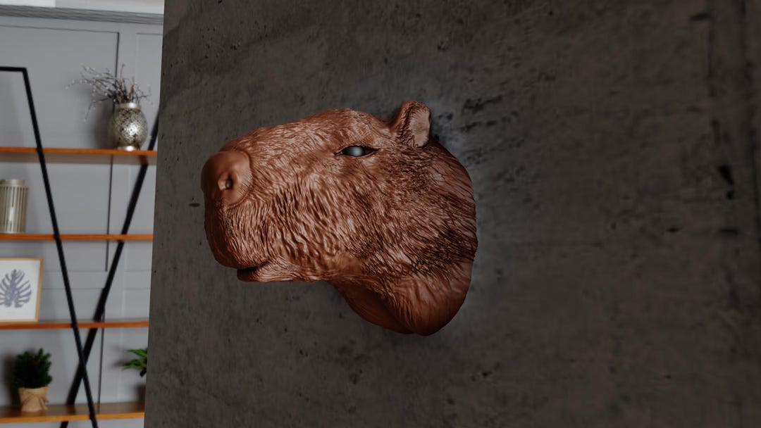 Capybara Head Wall Mount 3d Printing STL File - Etsy