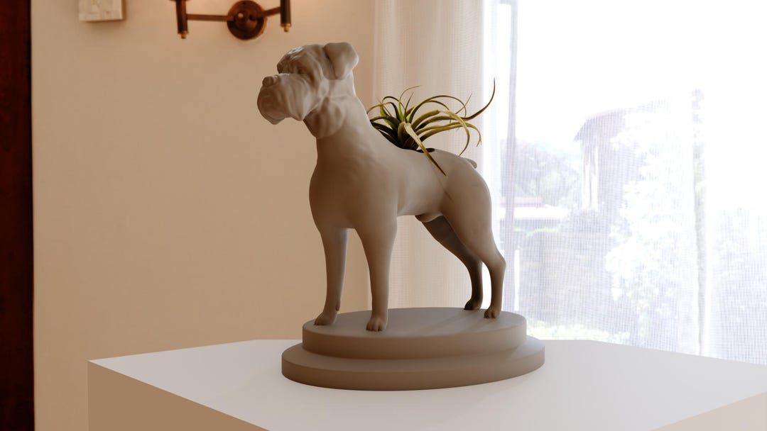 Boxer Dog Planter Pot Flower Vase 3d Printing STL File - Etsy