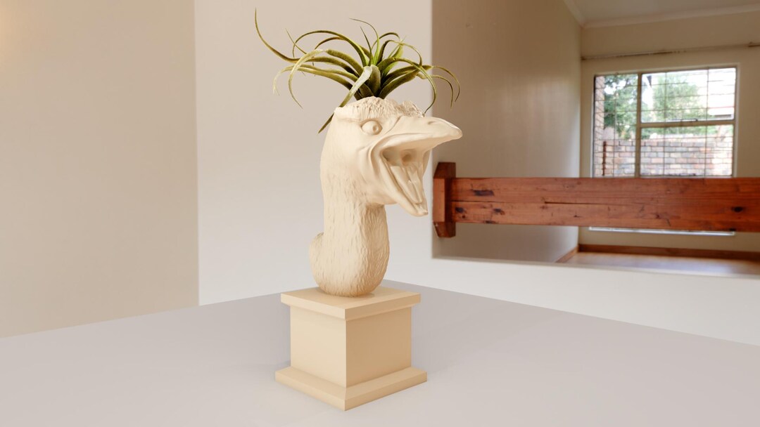 Emu Bird Bust Screaming Planter Pot Flower Vase 3d Printing STL File - Etsy