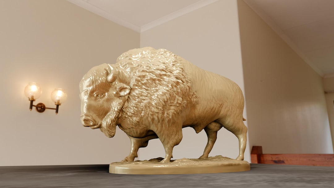 Bison 3d Printing STL File - Etsy