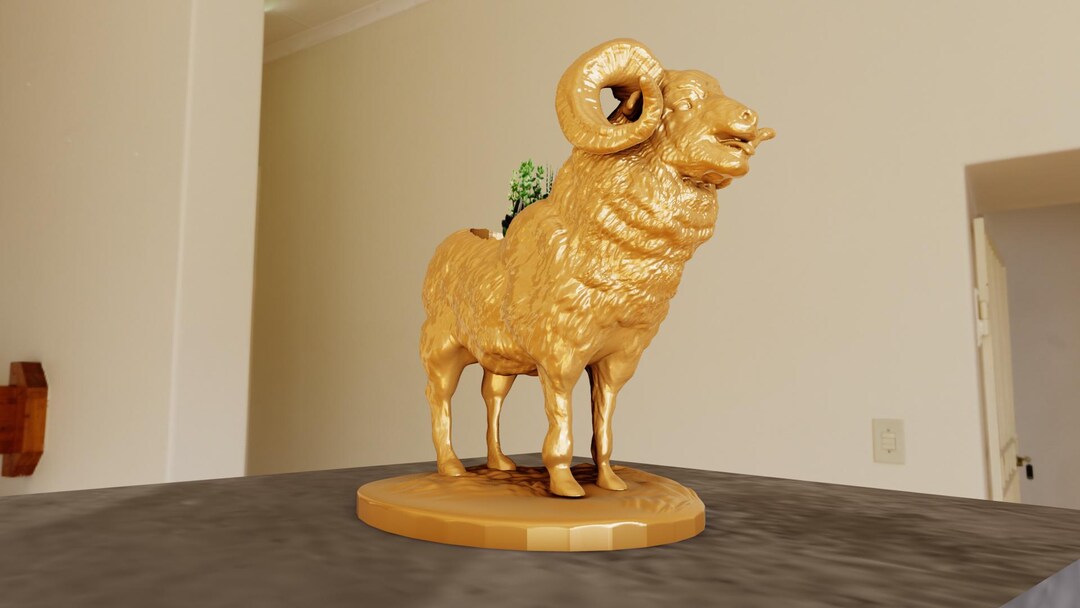 Ram Goat Planter Pot Flower Vase 3d Printing STL File - Etsy
