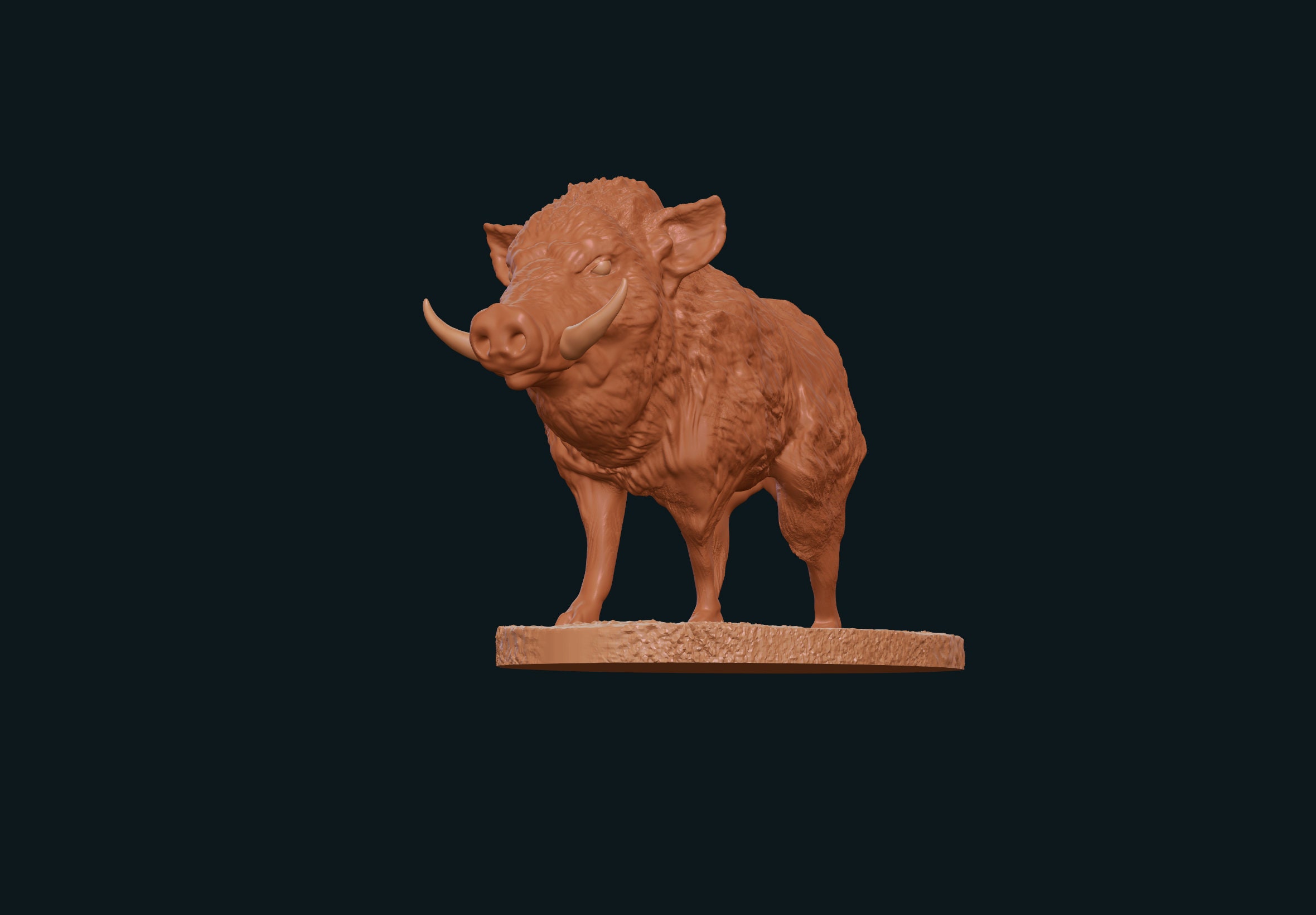 Wild Boar Standing 3d Printing STL File - Etsy