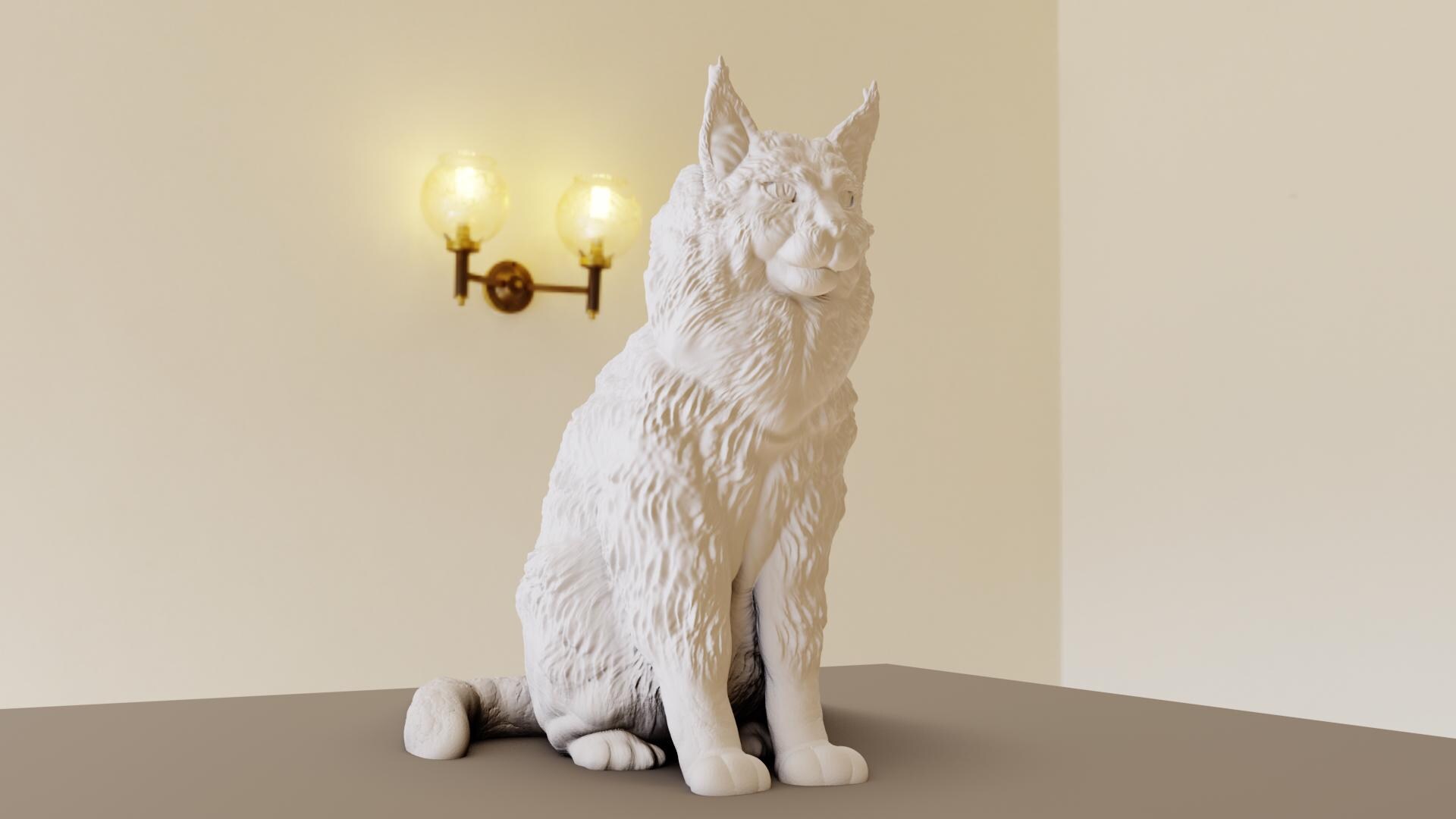Lynx Roaring Statue 3d Printing STL File - Etsy