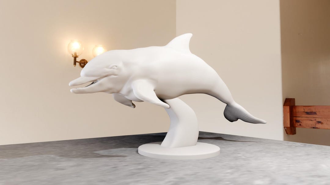 Dolphin Statue 3d Print STL File - Etsy