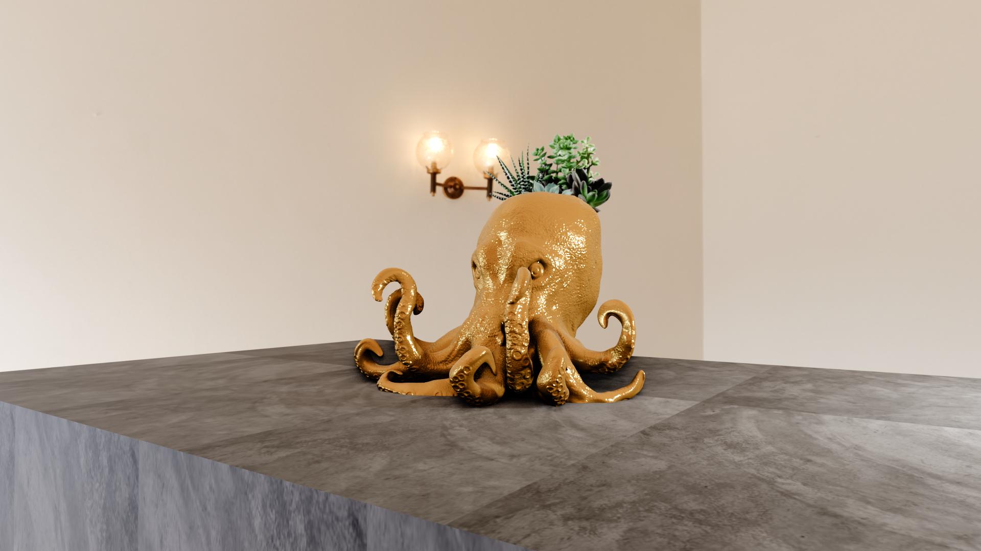 Octopus Planter Pot Flower Vase Printing STL File - Etsy