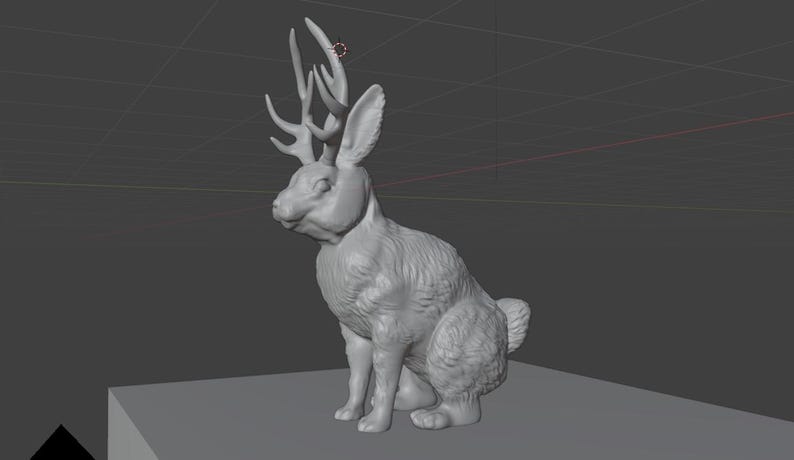 Jackelope Rabbit Mythical Cryptid 3d Printing STL File - Etsy