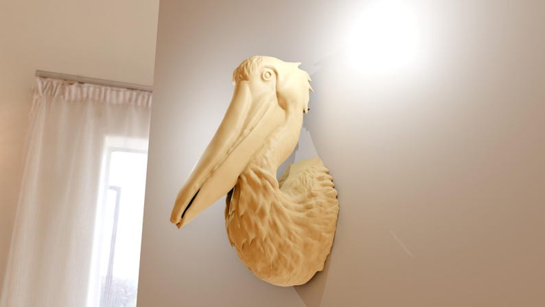 Pelican Head Wall Mount 3d Printing STL File - Etsy