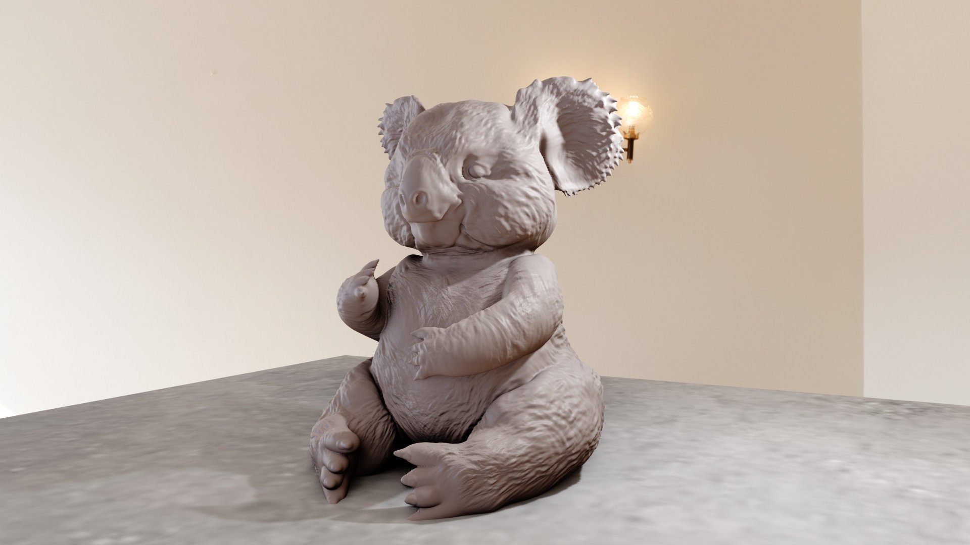 Koala Bear Sitting 3d Printing STL File - Etsy