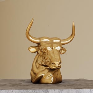 Bull Bust 3d Printing STL File - Etsy