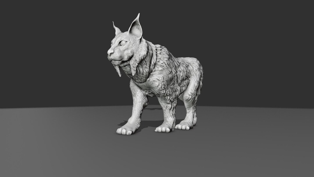 Lynx Statue Decor 3d Printing STL File - Etsy