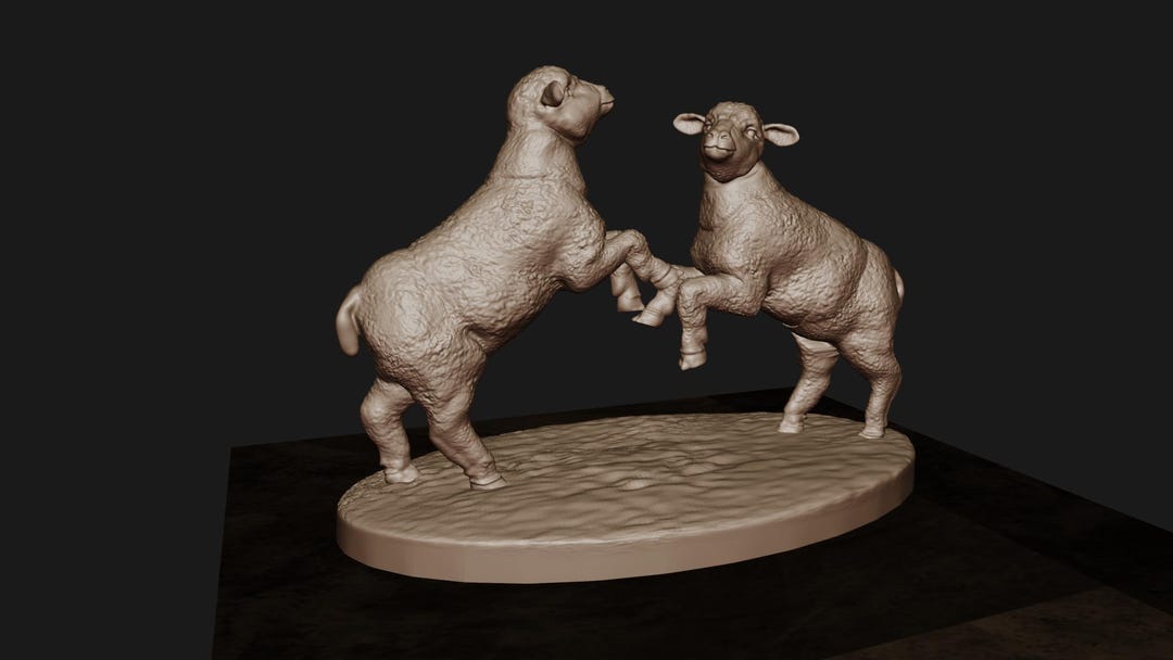 Goat Lambs Playing 3d Printing STL File - Etsy