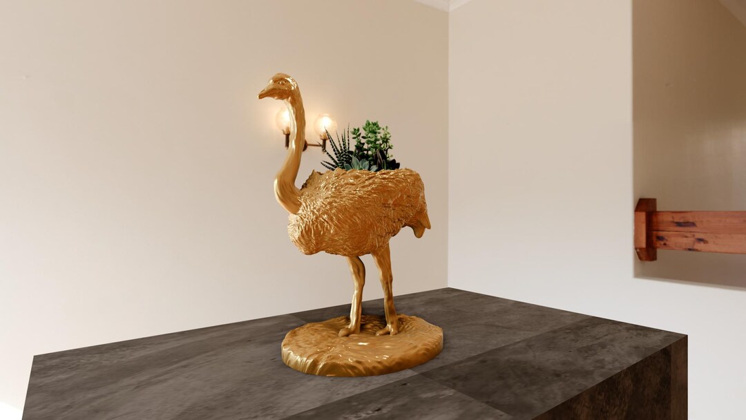 Ostrich Planter Pot Flower Vase 3d Printing STL File - Etsy