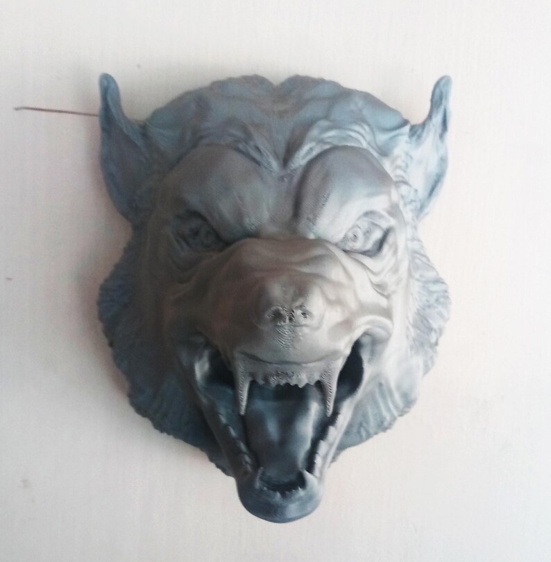 Werewolf Head Wall Mount 3d Printing STL File - Etsy