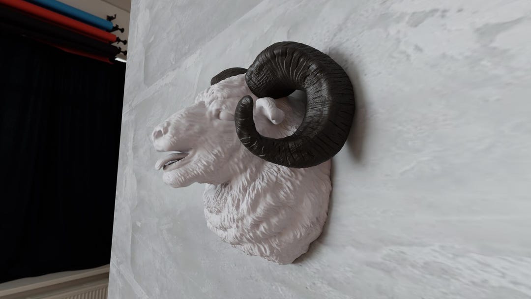 Ram Goat Bleating Wall Mount Decor 3d Printing STL File - Etsy