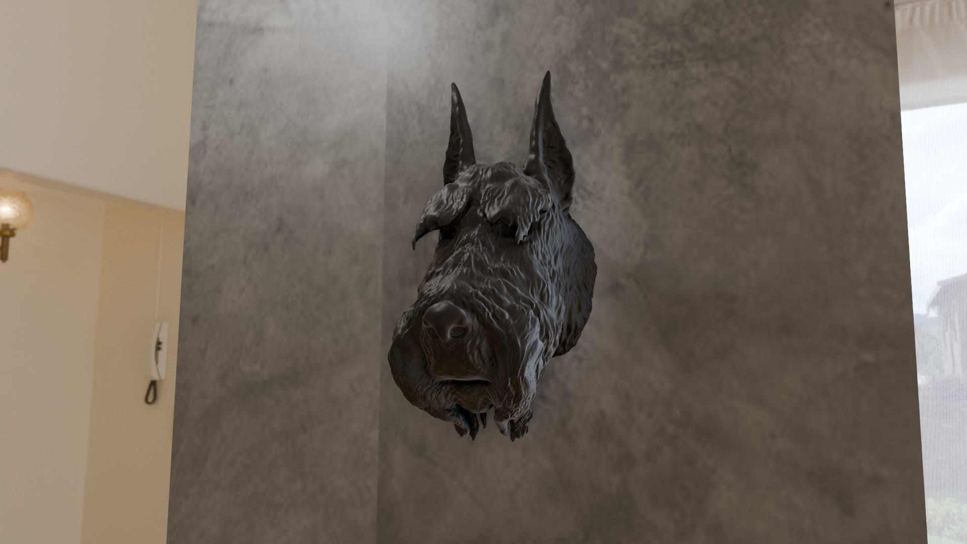 Giant Schnauzer Dog Head Wall Mount STL File - Etsy