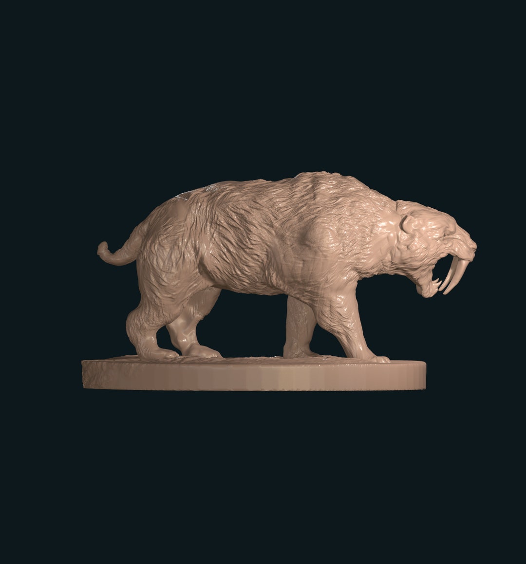 Sabre Tooth Tiger Standing 3d Printing STL File - Etsy