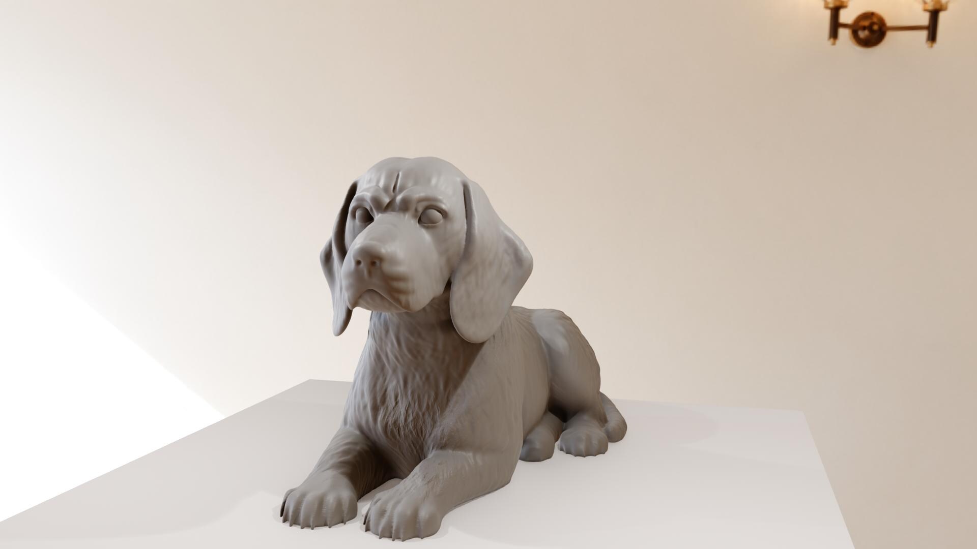 Beagle Dog Lying 3d Printing STL File - Etsy