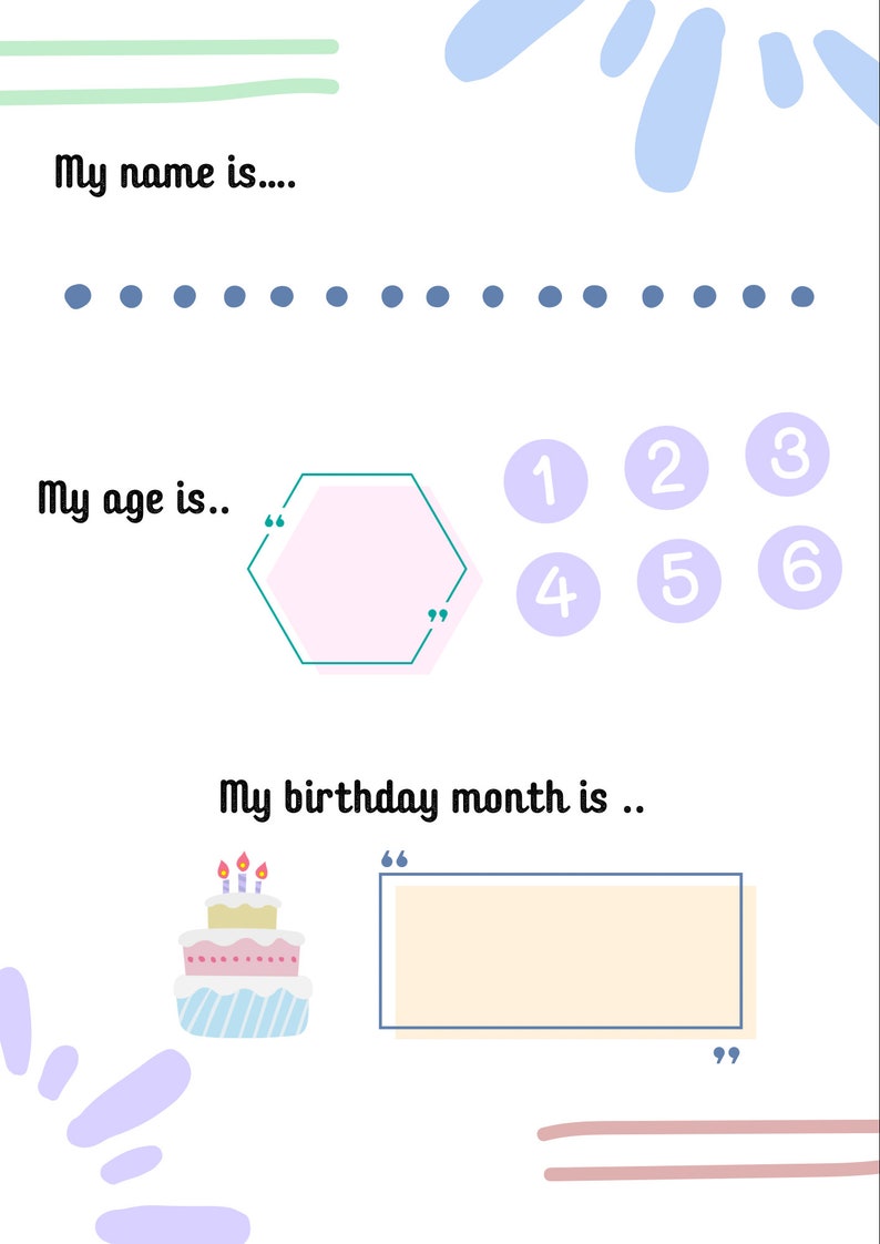 All About Me Booklet - Etsy