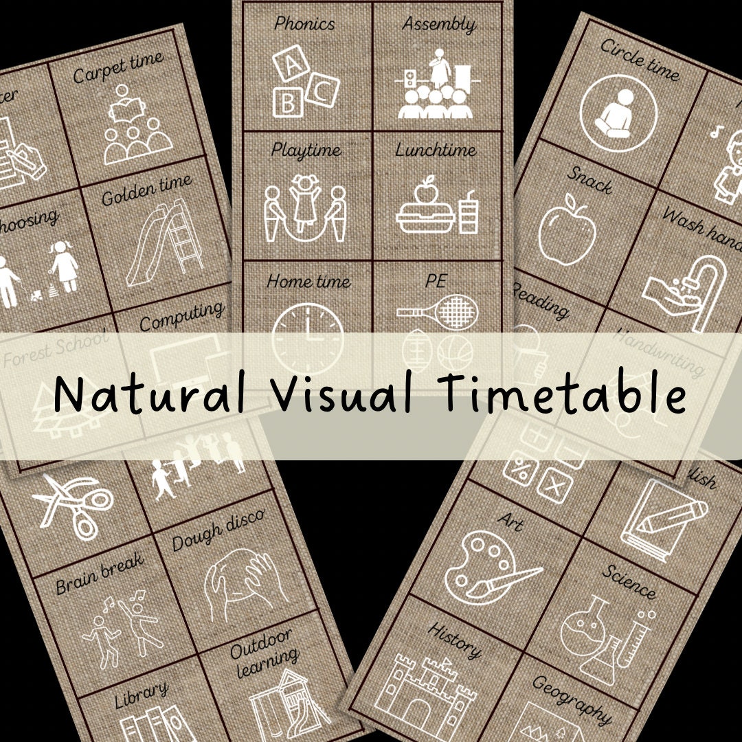 Natural Visual Timetable - Etsy