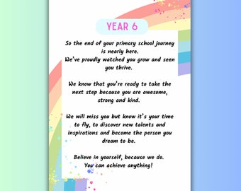 Letter From Teacher Goodbye Gift From Teacher (Instant Download) - Etsy